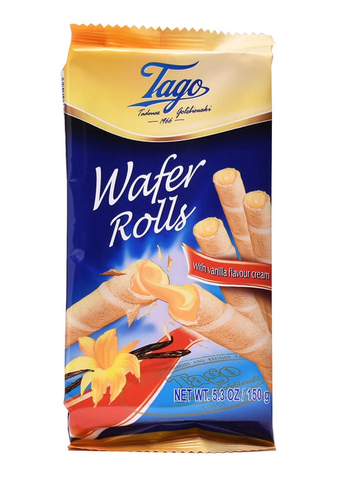 Tago Wafer Rolls with Vanilla Flavour Cream 150G – Sira Cash & Carry
